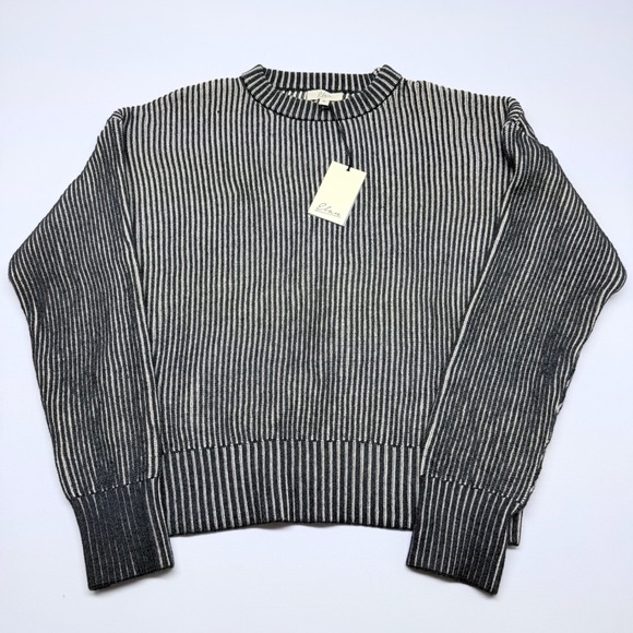 Elan | Sweaters | Elan Striped Knit Sweater Mock Neck Long Sleeve ...